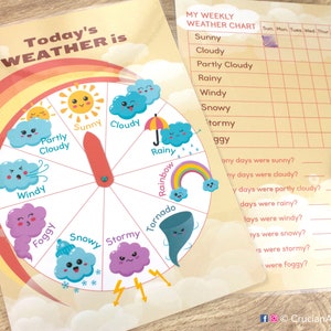 Weather Wheel Printable Toddler and Preschool Activity. Montessori ...