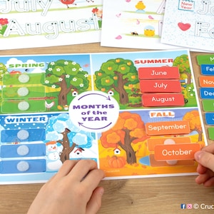 Months of the Year & Circle of Seasons Printable Activities. Homeschool ...
