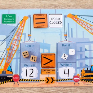 Comparing Activity for Boys. Printable Compare Numbers 1-12 Preschool ...