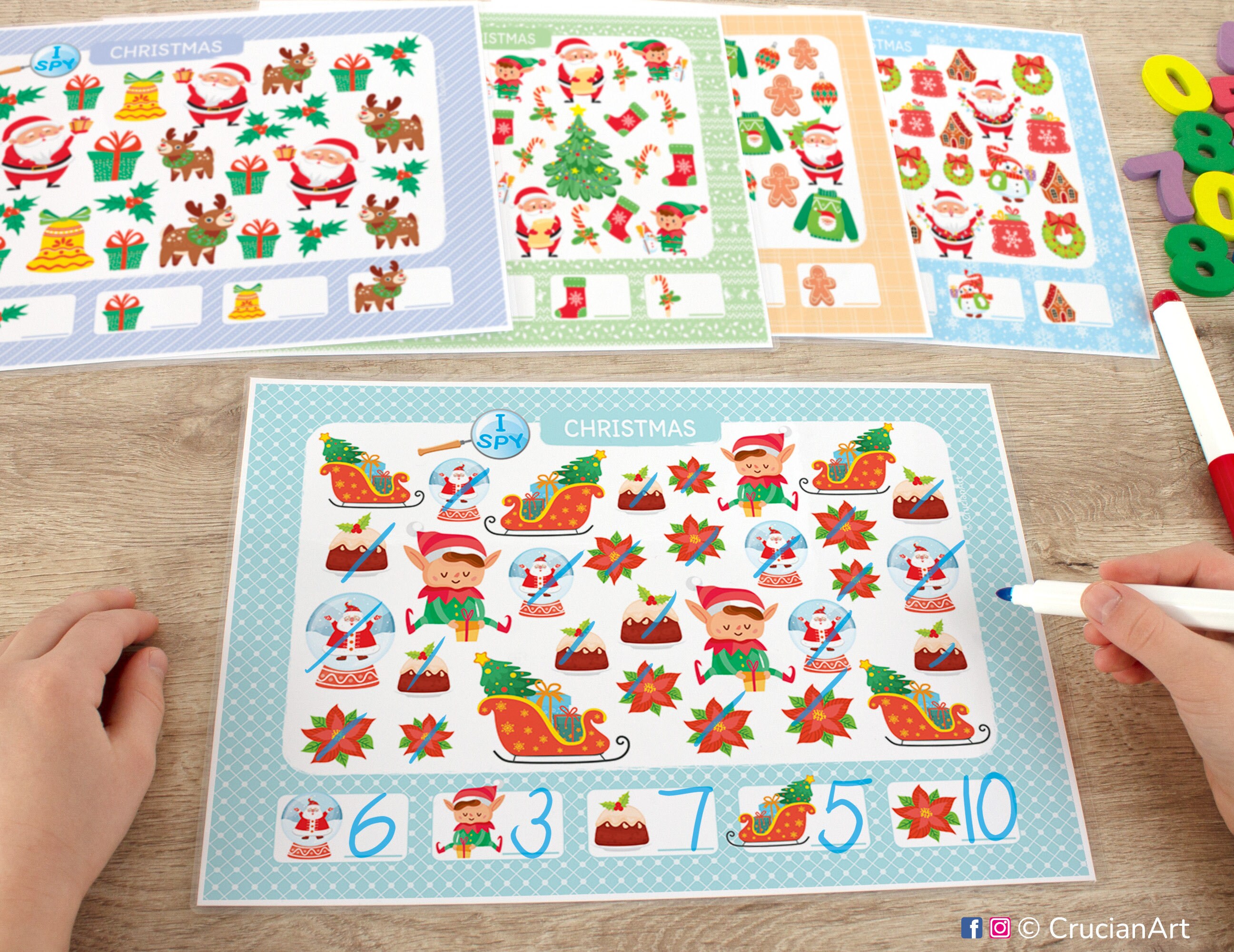 Christmas I Spy Activity. Winter Printable Count to 10 - Etsy