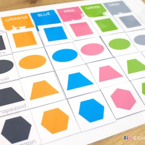 Shape & Color Sorting Printable Activity. Toddler Busy Book and ...