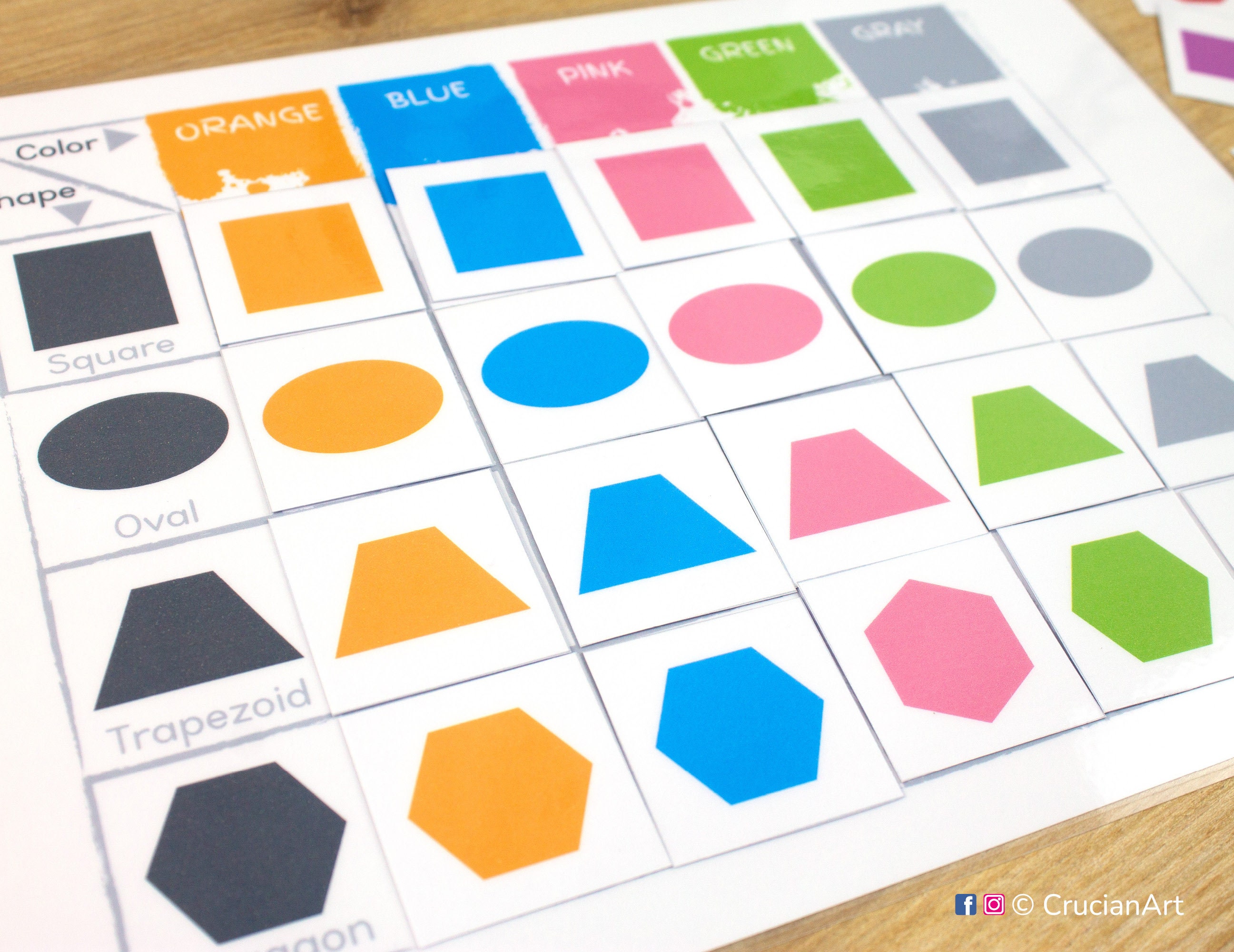 Shape & Color Sorting Printable Activity. Toddler Busy Book and ...