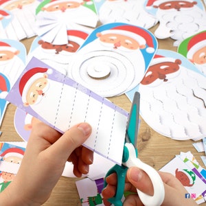 Santa’s Beard Cutting Activity. Christmas Scissor Skills Printable ...