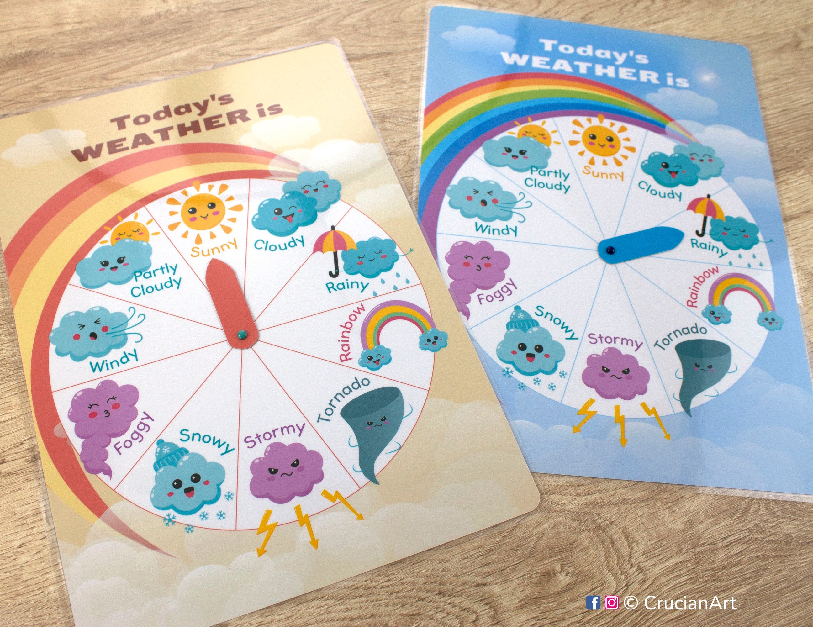 Weather Wheel Printable Toddler and Preschool Activity. | Etsy
