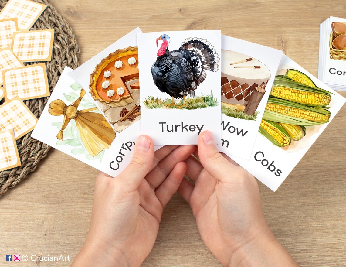 Thanksgiving Day Bingo Game: Printable Preschool, Kindergarten, Toddler ...