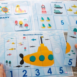 Ocean Animals Printable Busy Book. Under the Sea Learning Quiet ...