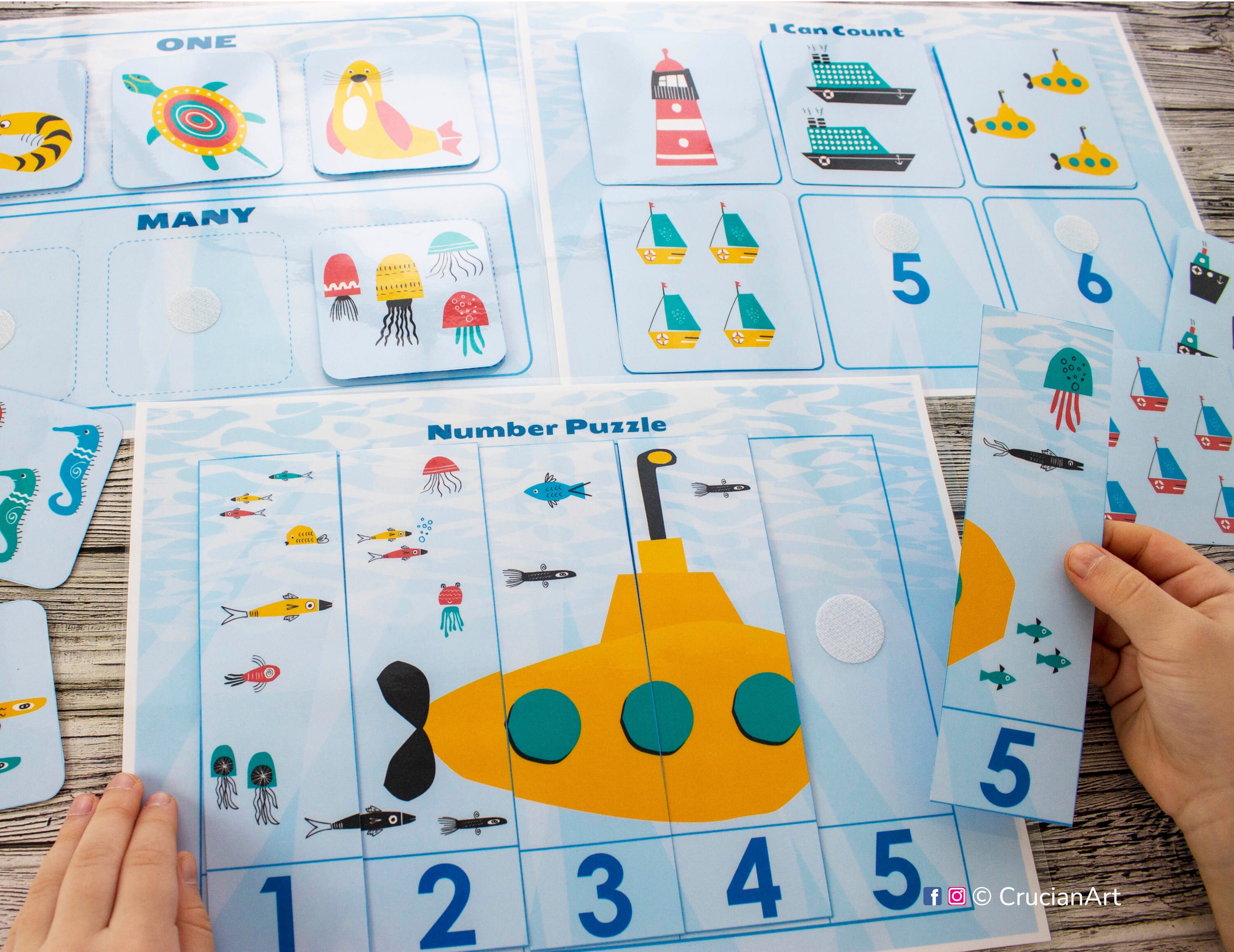 Ocean Animals Printable Busy Book. Under the Sea Learning Quiet ...