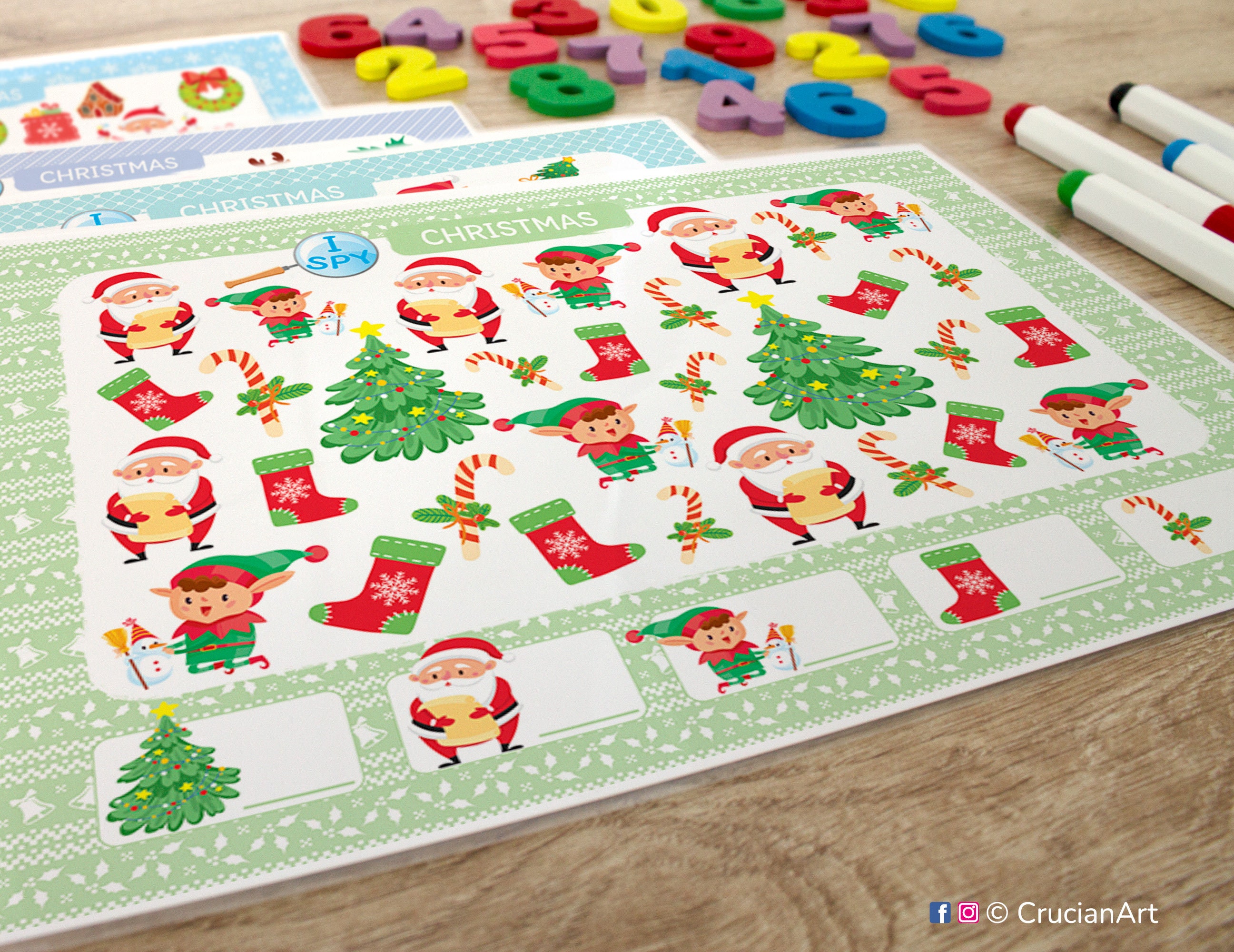 Christmas I Spy Activity. Winter Printable Count to 10 - Etsy