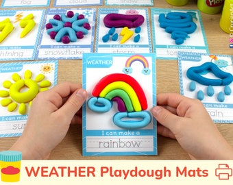 Spring Play Dough Mats. Printable Playdough Kid Activity. Toddler ...