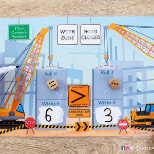 Comparing Activity for Boys. Printable Compare Numbers 1-12 Preschool ...