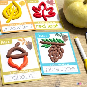 Fall Season Playdough Mats: Autumn Printable Play Dough Mat. Toddler ...