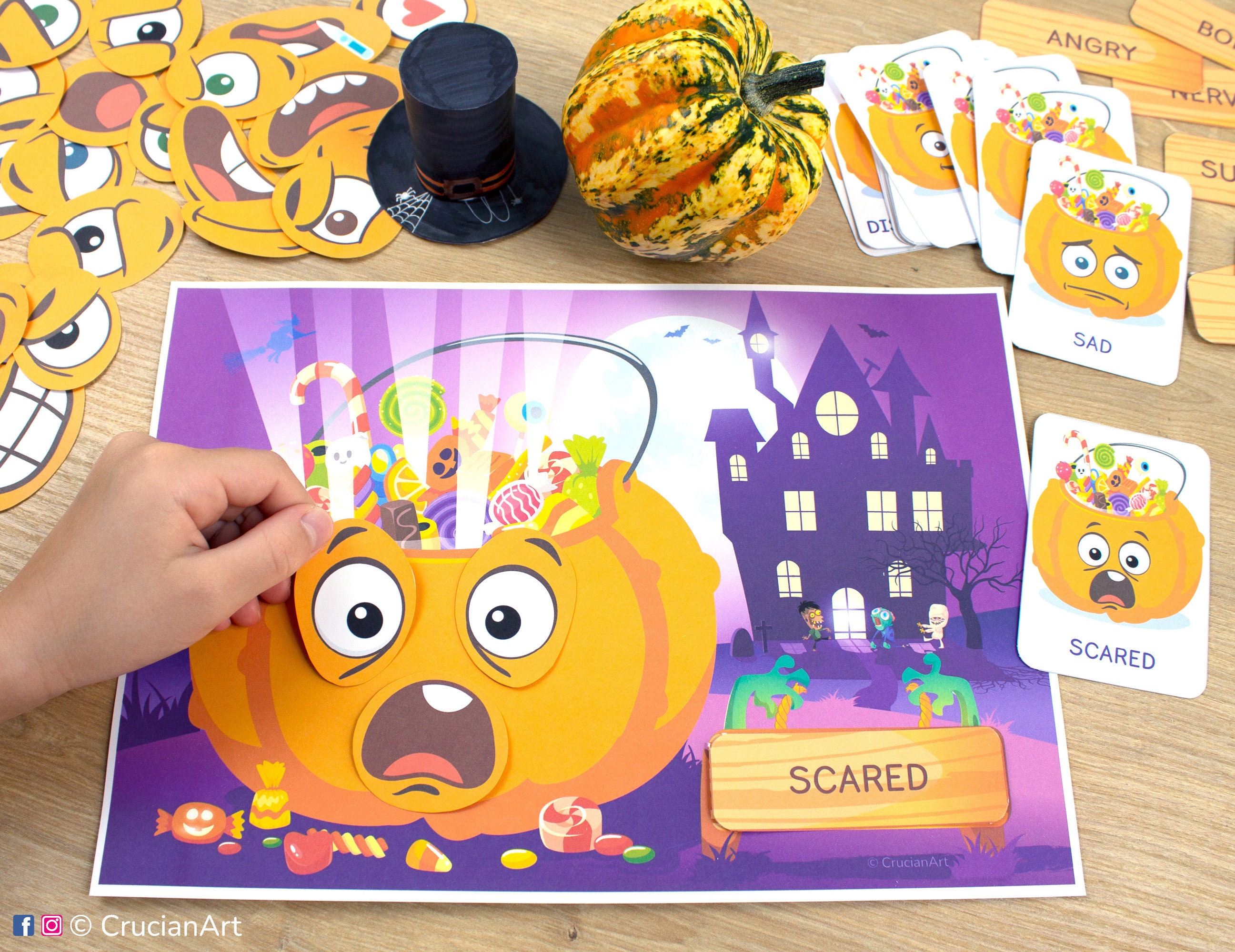 Halloween Emotions and Feelings Printable Activity. Homeschool ...