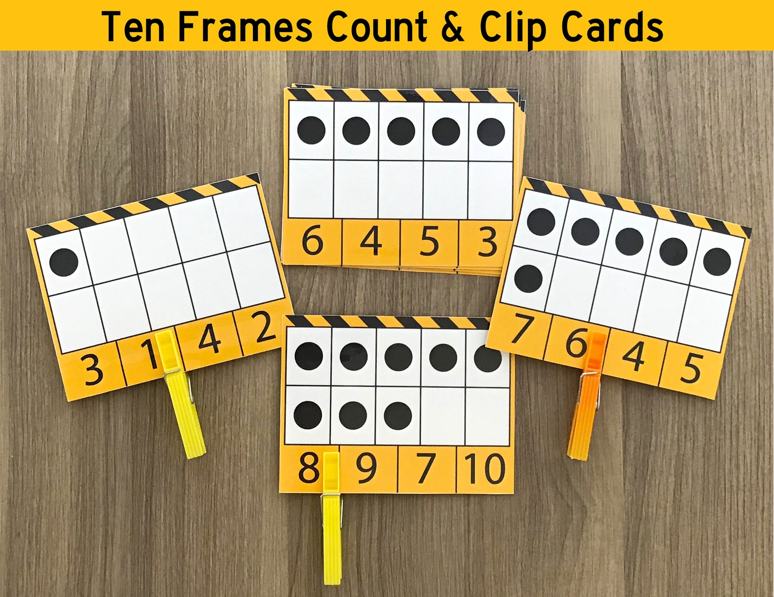Count & Clip Cards | Construction Truck Count to 10 Homeschool ...