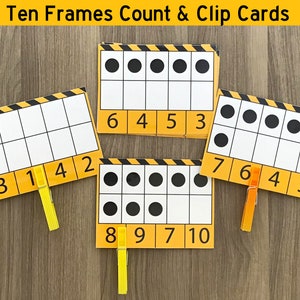Count & Clip Cards | Construction Truck Count to 10 Homeschool ...