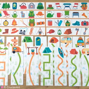 Camping Theme Scissor Strips. Summer Scissor Skills Activity. Cutting ...