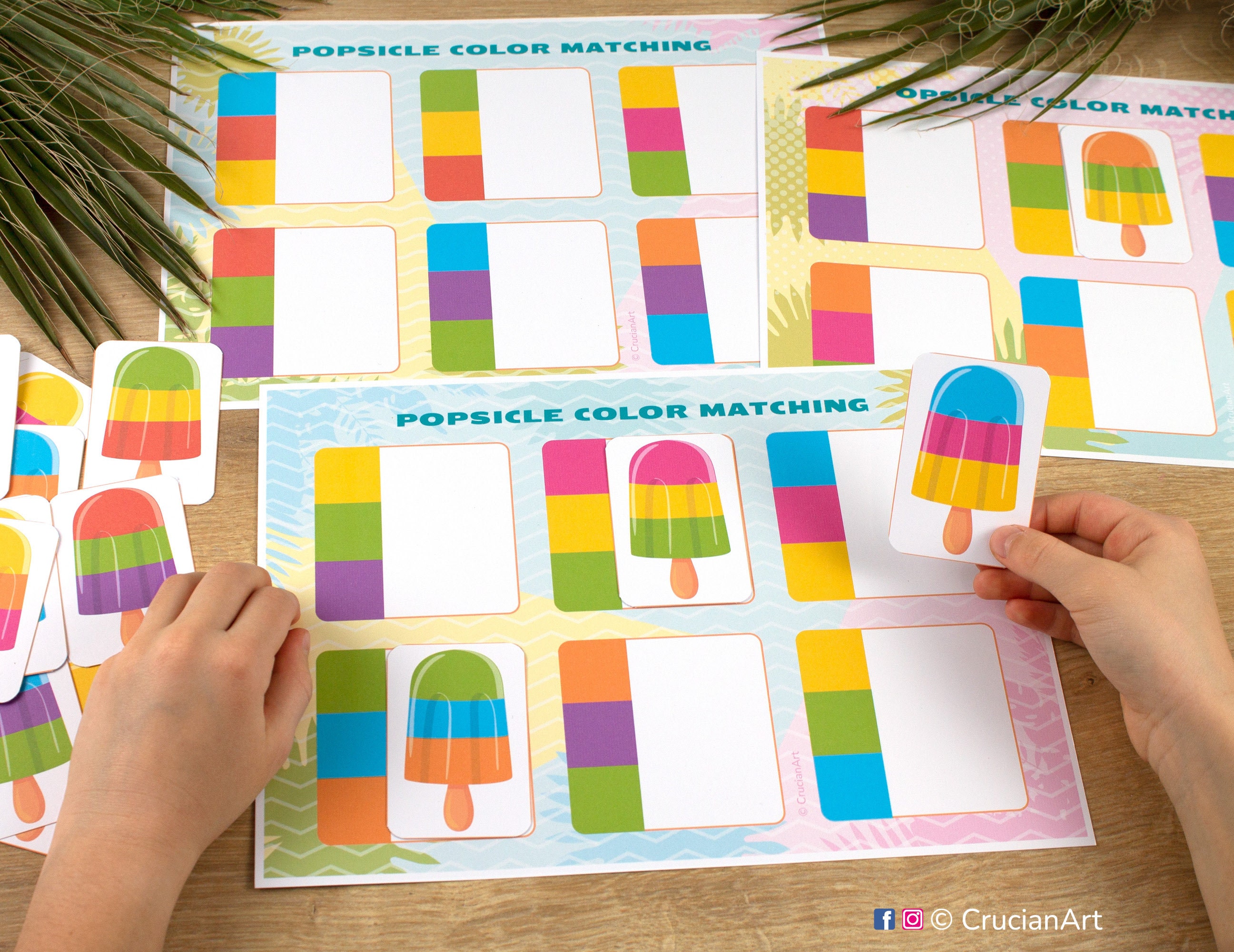 ICE CREAM Color Matching Printable Activity. Popsicle Colors - Etsy ...