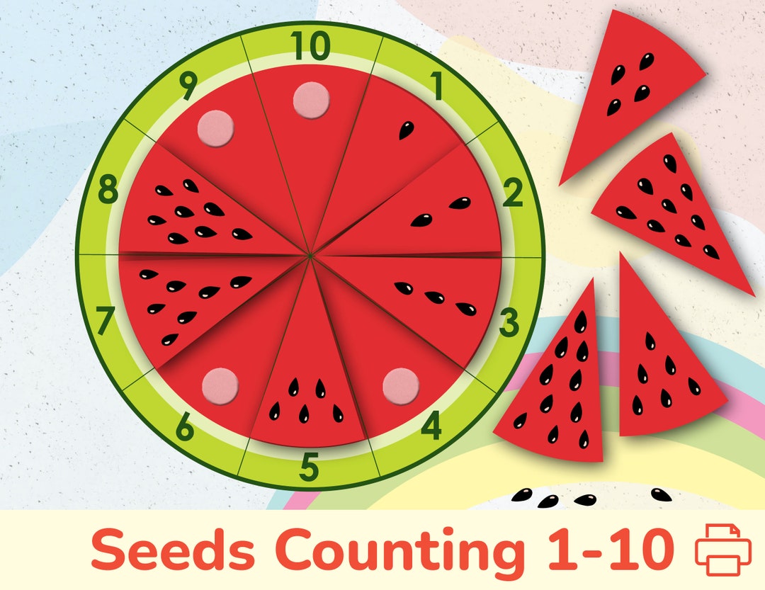 Watermelon Counting Busy Book Activity for Toddler, Preschooler ...
