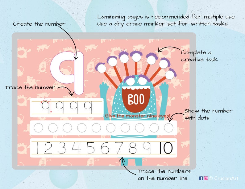 Numbers 1-10 Playdough Mats. Printable Play Dough Activity for Toddler ...