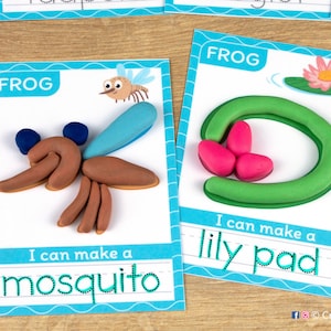 Life Cycle of a Frog Playdough Mats: Printable Play Dough Activity for ...