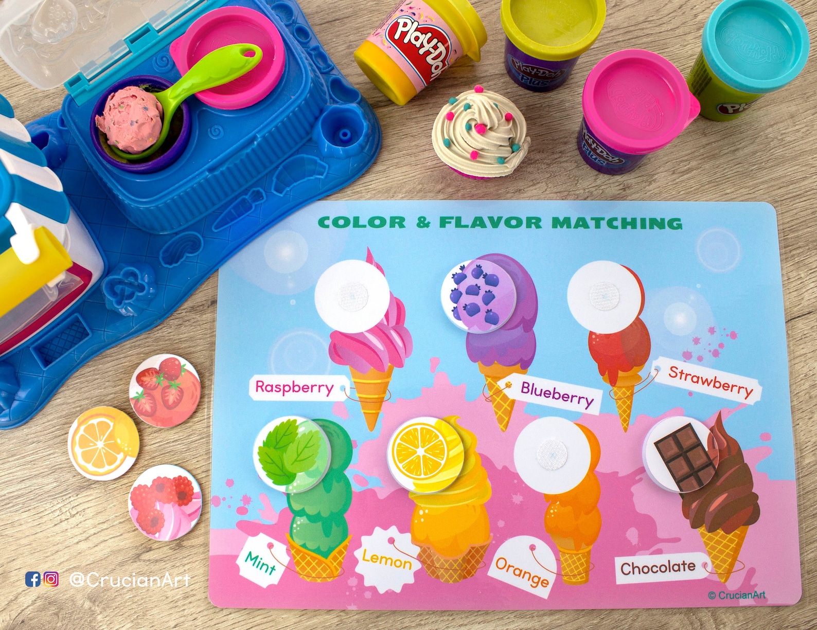 ICE CREAM Printable Busy Book. Preschool & Toddler Learning Activities ...