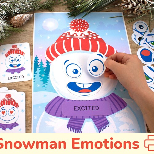 SNOWMAN Emotions and Feelings. Winter Printable Activity for - Etsy