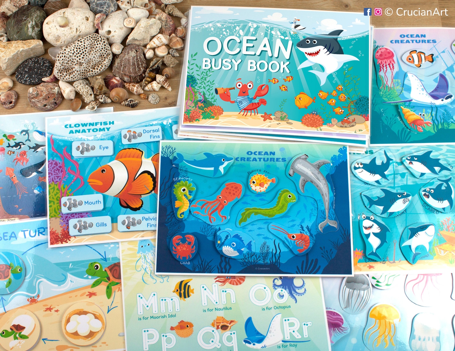 Ocean Animals Activity Book. Under the Sea Printable Busy Book. Ocean ...