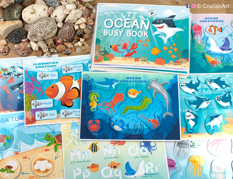 Ocean Animals Activity Book. Under the Sea Printable Busy - Etsy