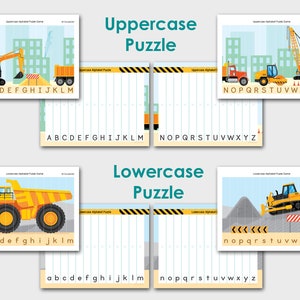 Construction Trucks Alphabet Busy Book. Printable Vehicles Abcs ...