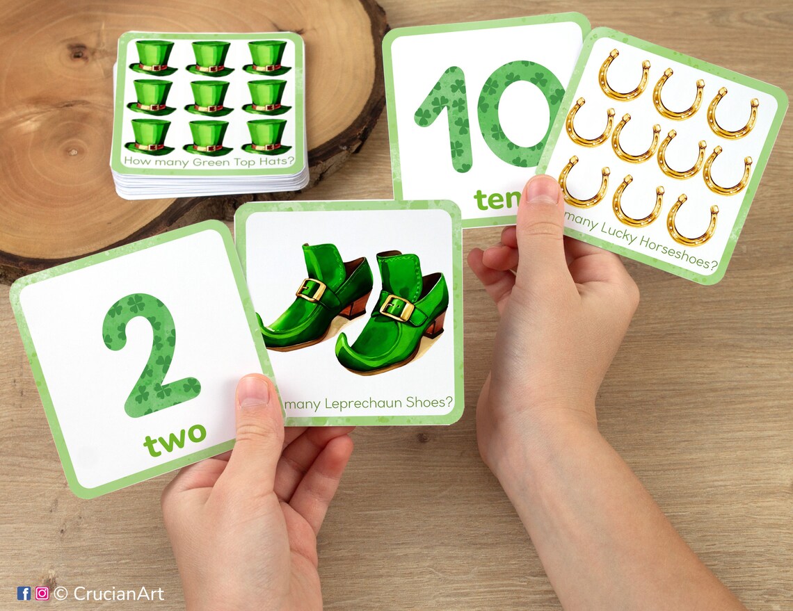Saint Patrick's Day Counting Activity: Printable Matching Cards ...