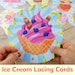 Ice Cream Lacing Cards. Fine Motor Skill Tying Toy for Toddler and ...