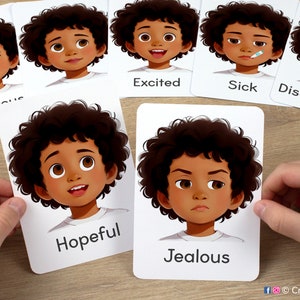 Emotion Flash Cards. Printable Flashcards for Boy: Explore Feelings ...