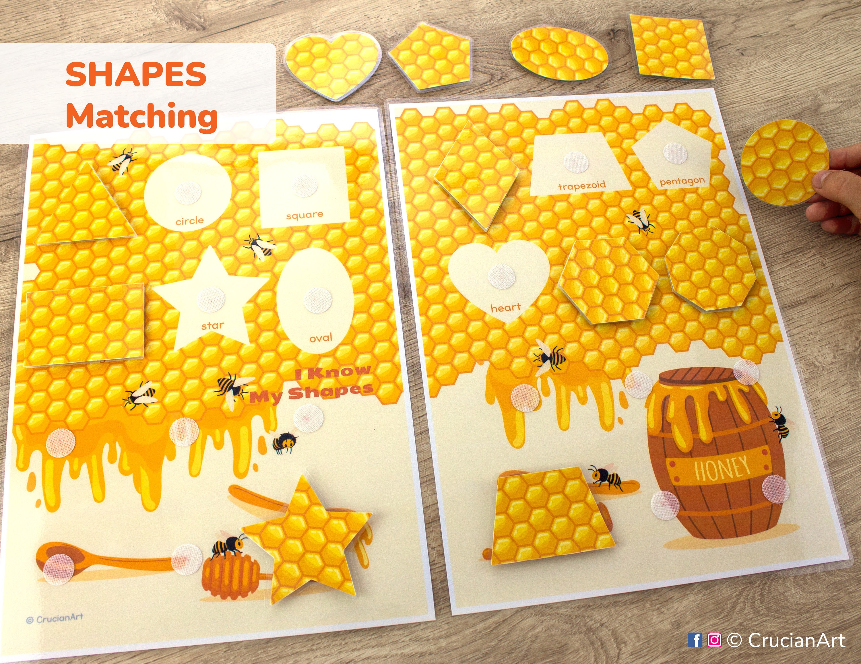 Honey Bee Preschool Printable Busy Book. Honeybee Activity. Pre-k ...