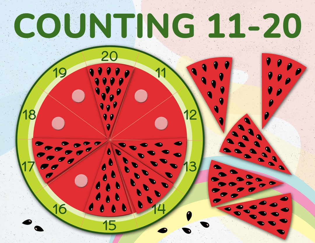 Watermelon Counting Learning Binder Activity Homeschool - Etsy