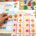 Finger Counting Printable Activity. Number Match Toddler and Preschool ...