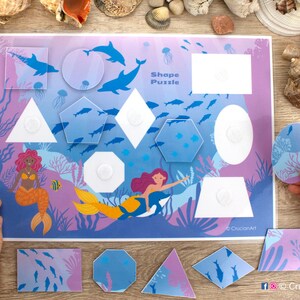 Mermaids Sorting & Matching Printable Busy Book for Girls. Learning ...