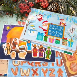 CHRISTMAS PRESCHOOL Busy Book. Printable Learning Binder. Christmas ...