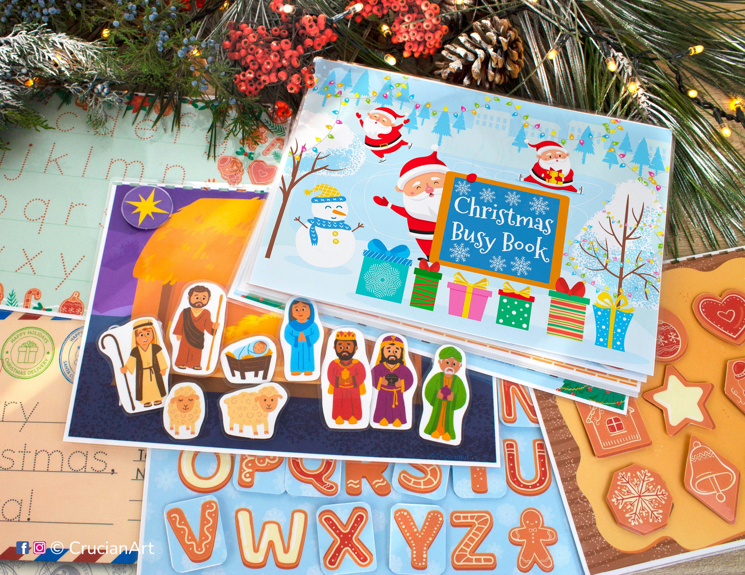 CHRISTMAS PRESCHOOL Busy Book. Printable Learning Binder. Christmas ...
