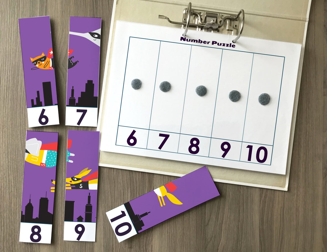 Superhero Numbers Preschool Learning Binder. Printable Busy - Etsy