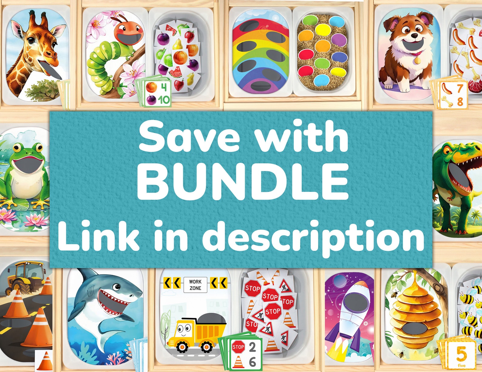 Mouse Flisat Insert: Sort and Count up to 12 Printable Activity for ...