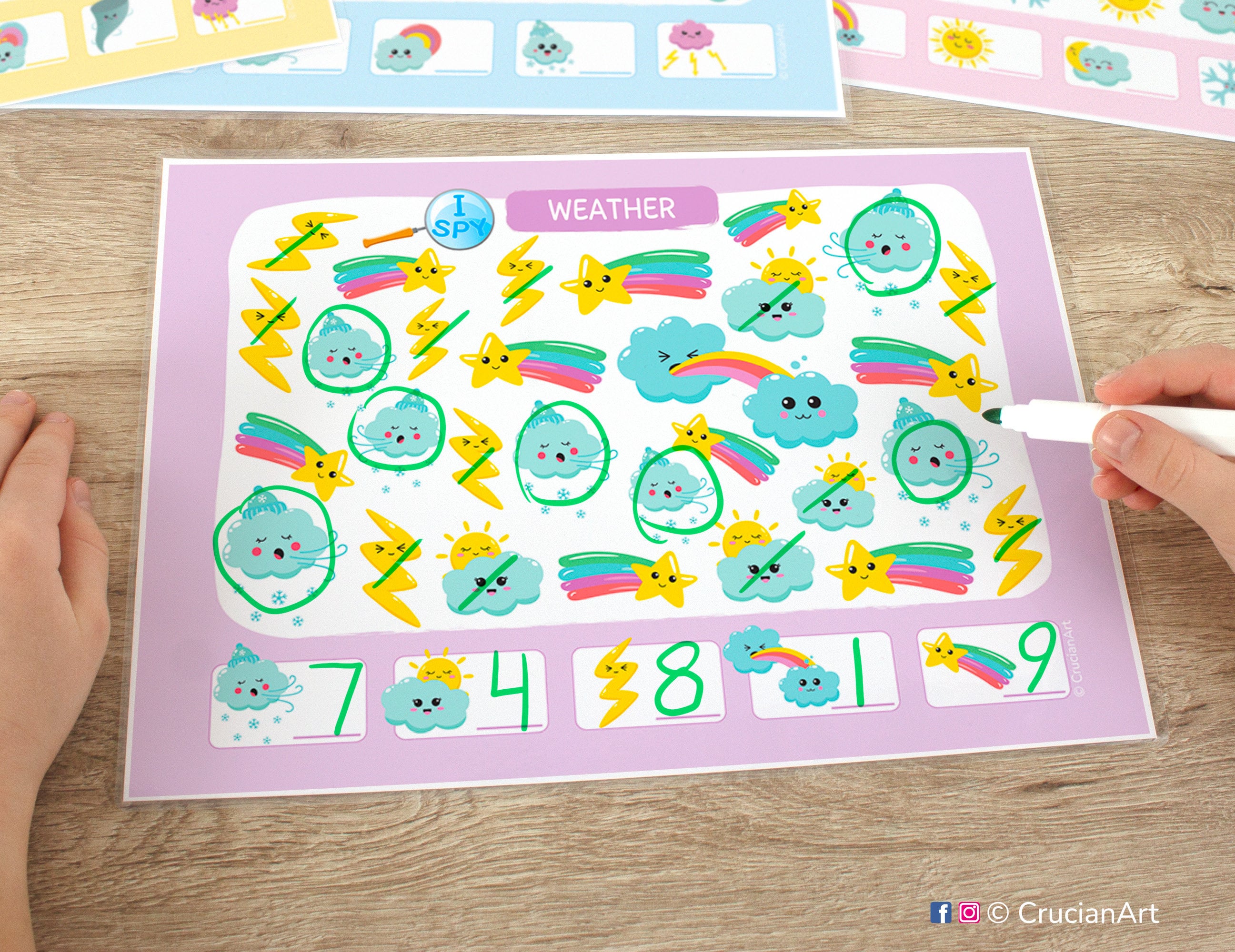 I Spy Weather Counting Activity. Printable I Spy Activity Sheet ...