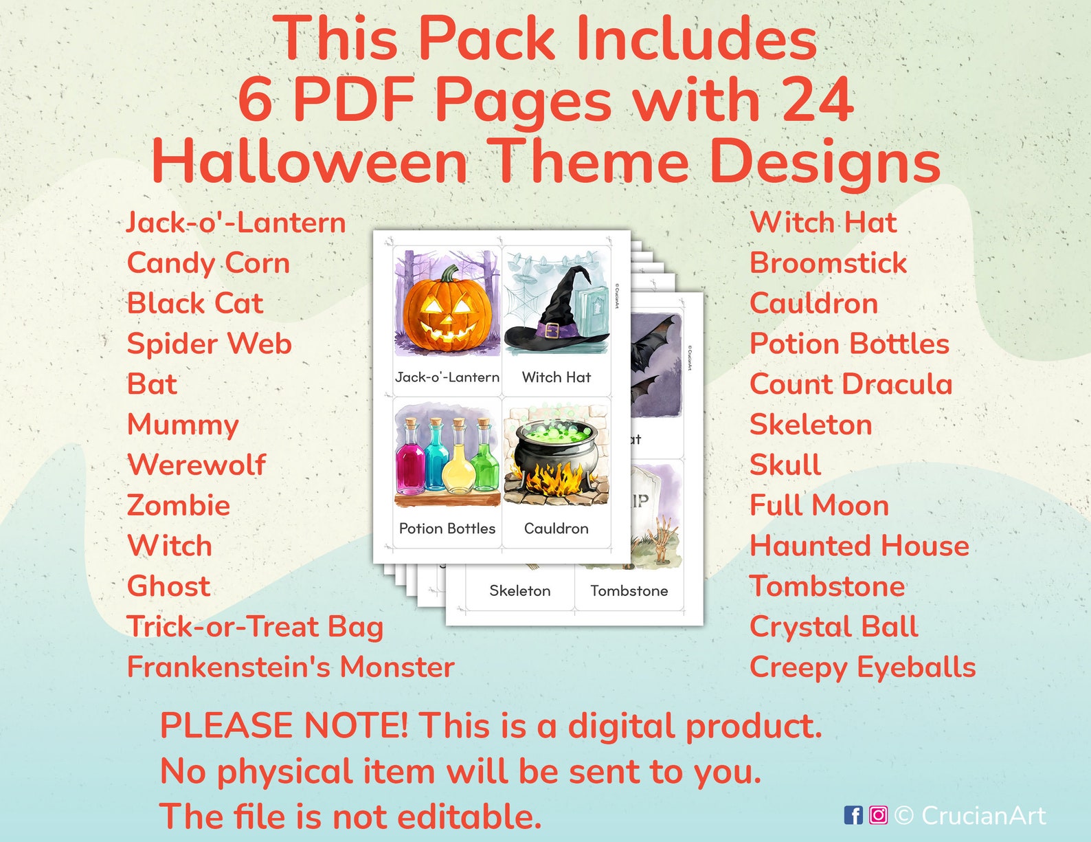 Halloween Flashcards: Halloween Printable Wall Art, Classroom ...
