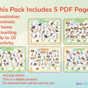 Australian Animals I Spy Counting Activity. Preschool Learning ...