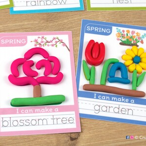 Spring Play Dough Mats. Printable Playdough Kid Activity. Toddler ...