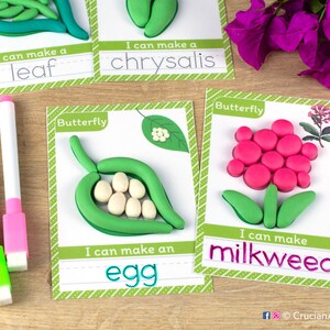 Life Cycle of Butterfly Playdough Mats: Printable Play Dough Activity ...