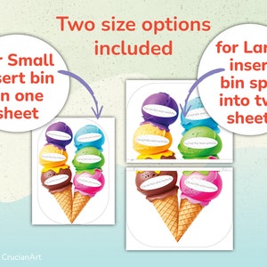 Ice Cream Scoop Color Sorting Activity: Flisat Insert Printable ...