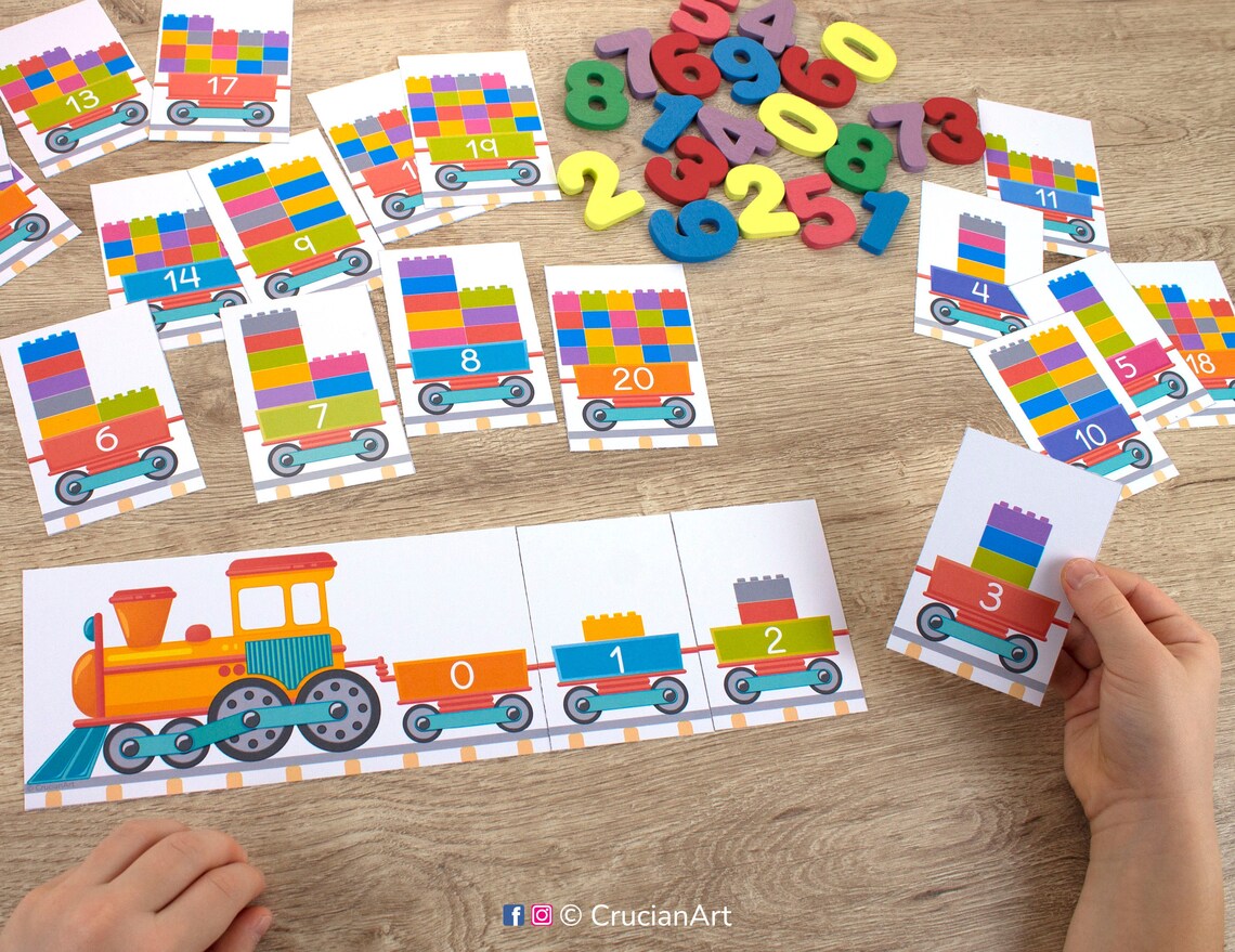 Number Train Printable Counting Activity. Number Sequence - Etsy