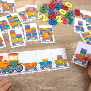 Number Train Printable Counting Activity. Number Sequence 0-20. Toddler ...
