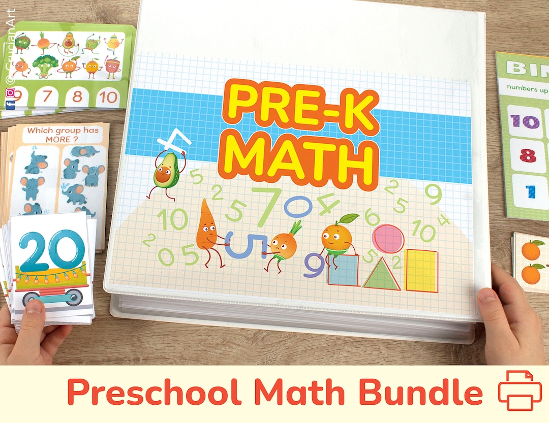 PRE-K MATH Printable Bundle. Prekindergarten Learning Binder. Preschool ...