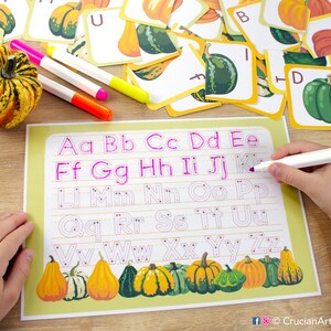 Pumpkin Alphabet Puzzle Pairs: Printable Matching Cards and Letters ...