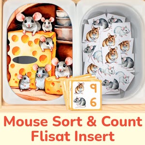Mouse Flisat Insert: Sort and Count up to 12 Printable Activity for ...